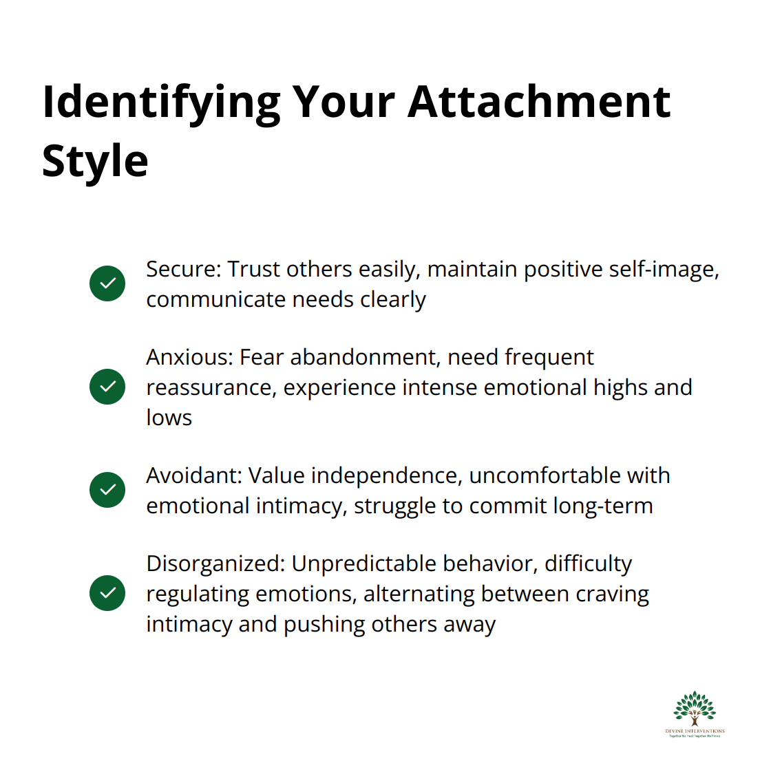 Take control of Attachment Styles from specialists who care | Devine Interventions